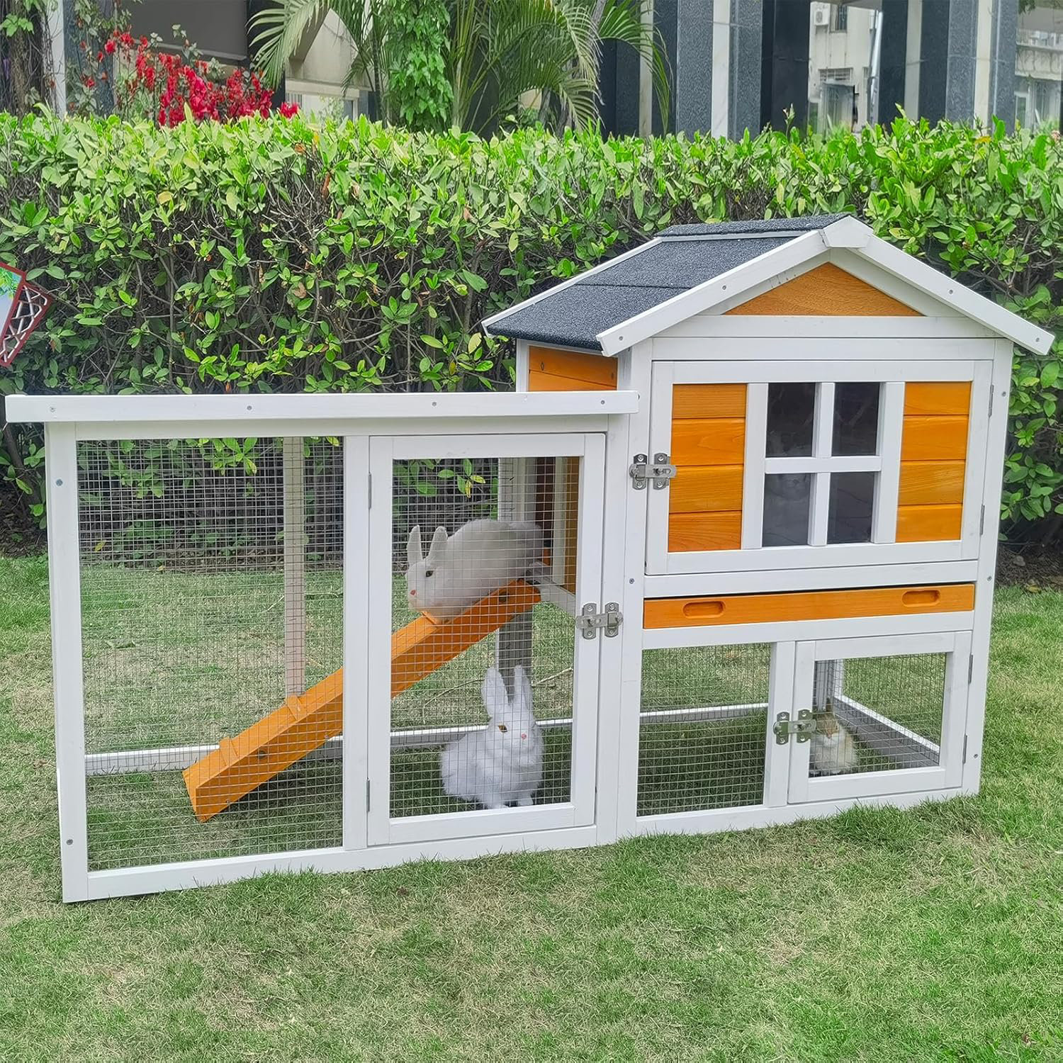 Tucker Murphy Pet™ Rabbit Hutch Indoor And Outdoor 56.8" Guinea Pig ...