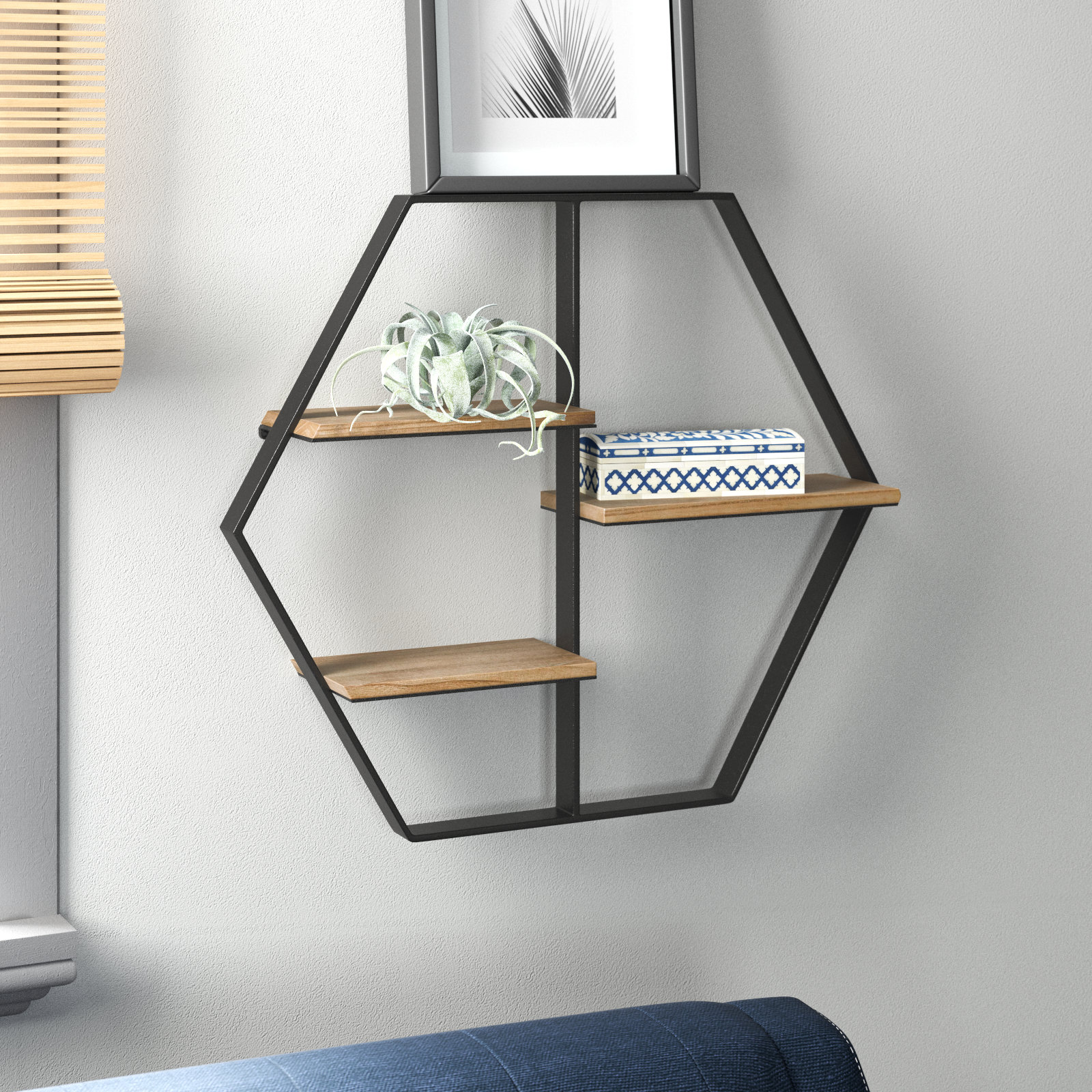 Mistana™ Ted 3 Shelves Hexagon Accent Shelf & Reviews - Wayfair Canada