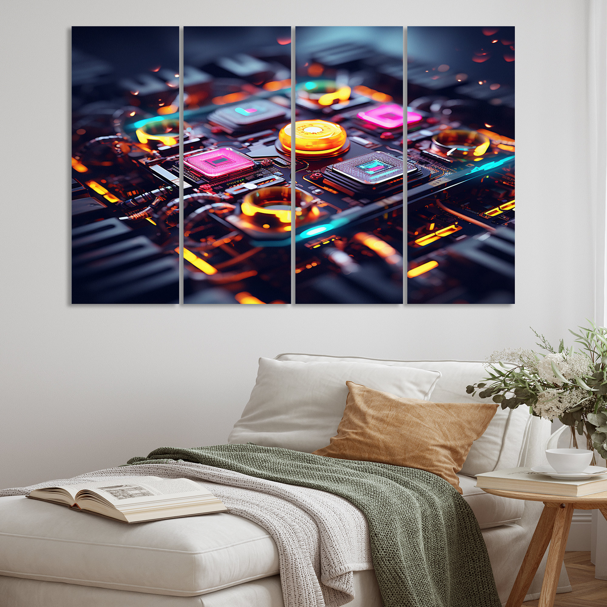 Ebern Designs Sci-Fi High-Tech In Neon - Fantasy & Sci-Fi Wall Art ...