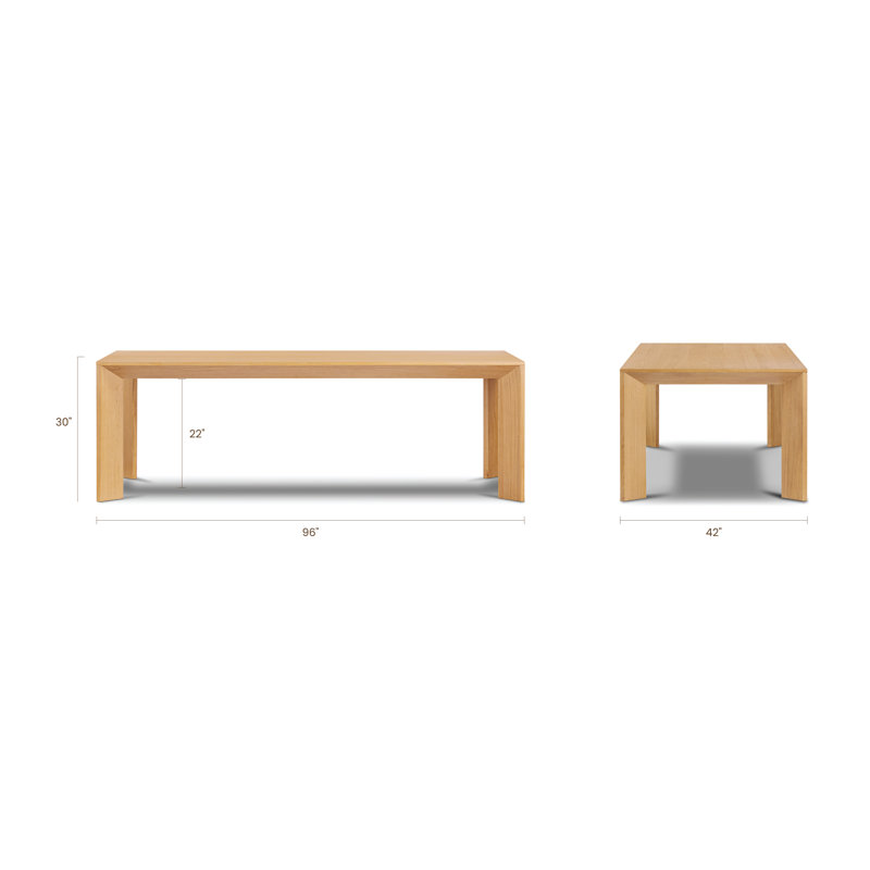 Latitude Run® Harnsberry 96" American Oak Dining Table | Wayfair