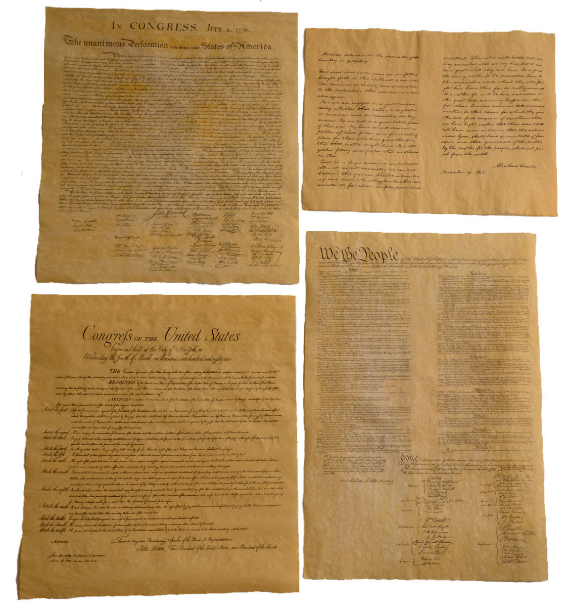 Treasure Gurus 4 Antiqued Dyed Parchment Paper Historical Documents ...