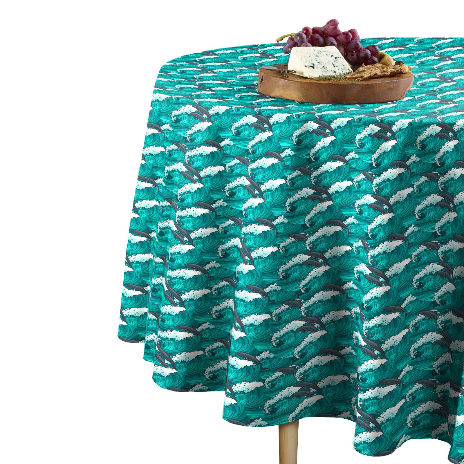 East Urban Home Comina Geometric Round Tablecloth | Wayfair