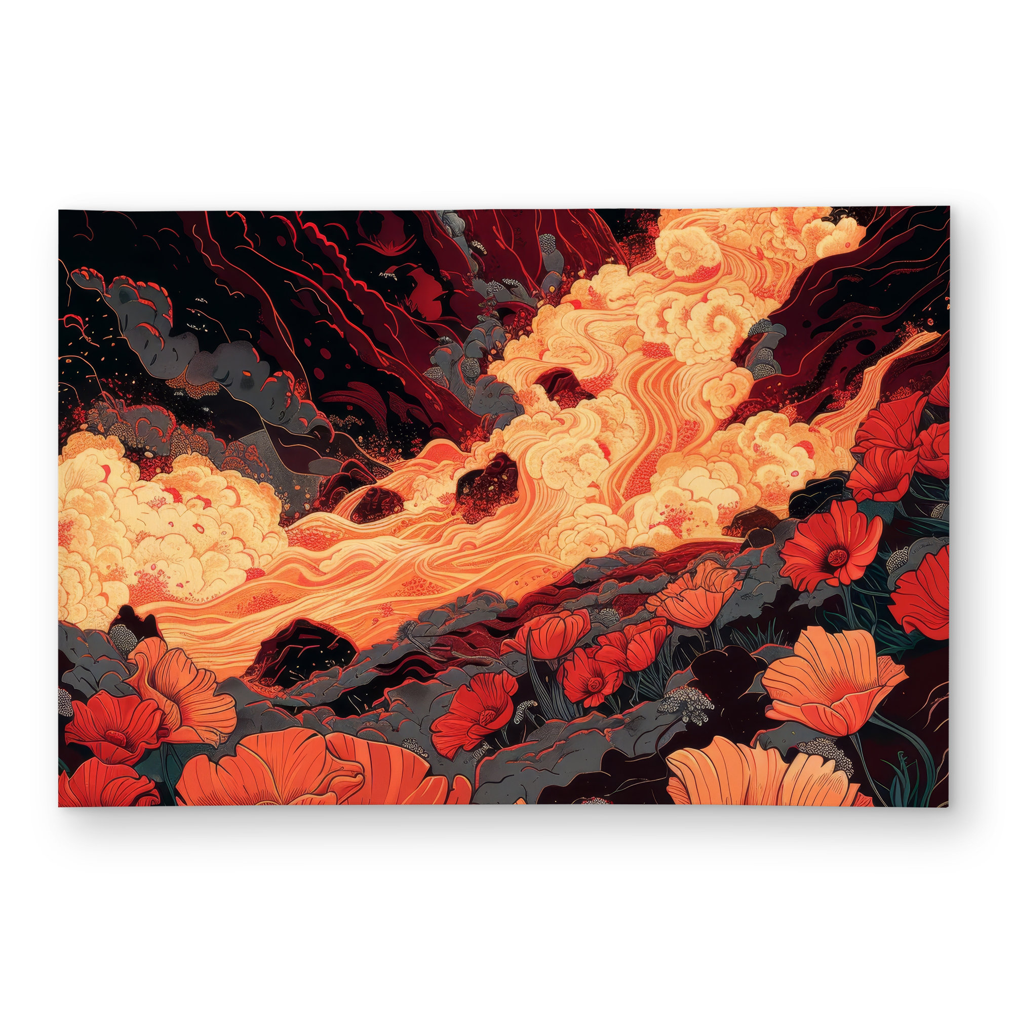 Red Barrel Studio® The big burn - Orange Outdoor Area Rug for Home ...