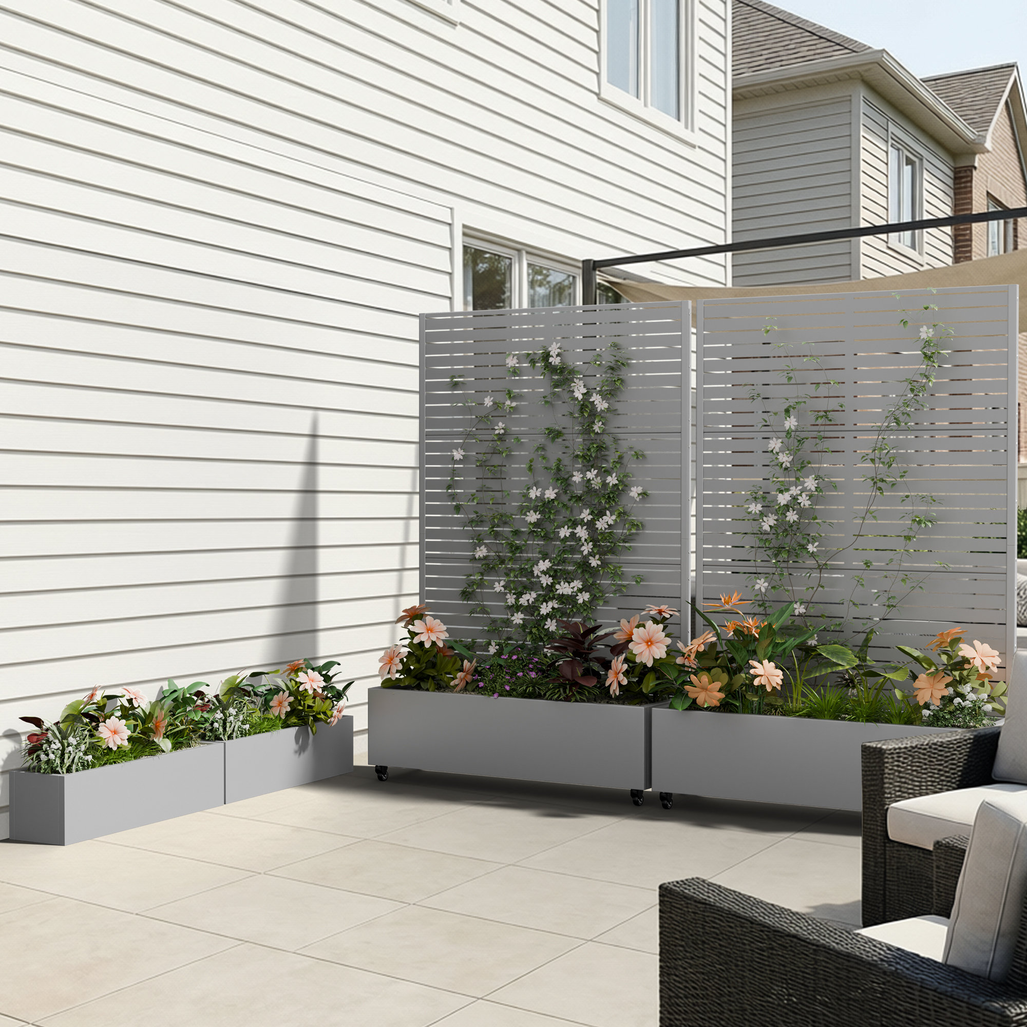 Winston Porter Multi-Style Raised Garden Bed with Trellis Planter Box ...
