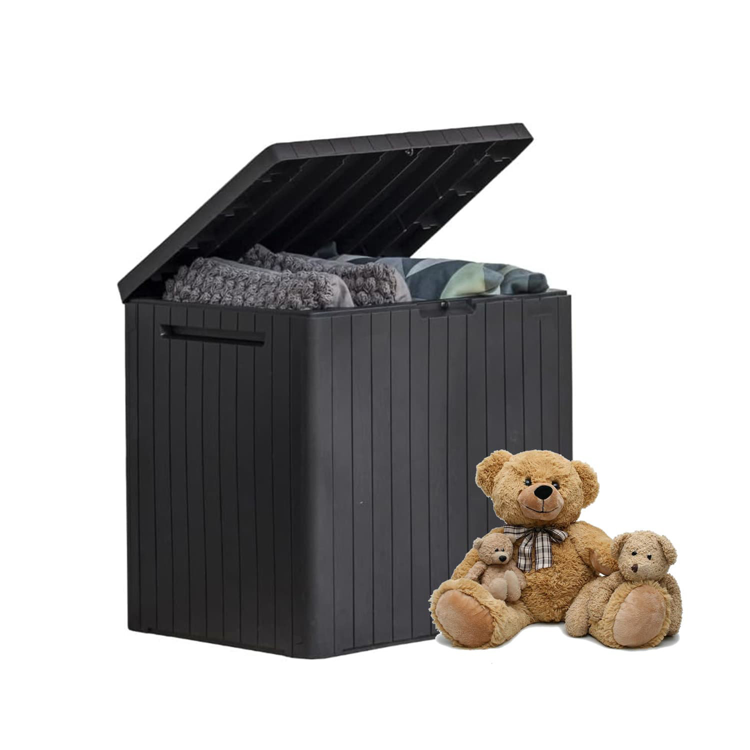 SONBIS 17.3'' W 30 Gallons Resin Lockable Deck Box | Wayfair