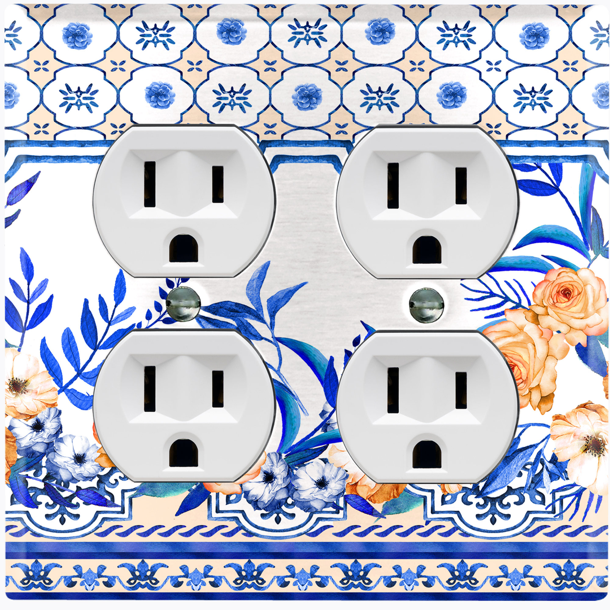 WorldAcc 2-Gang Duplex Outlet Wall Plate | Wayfair