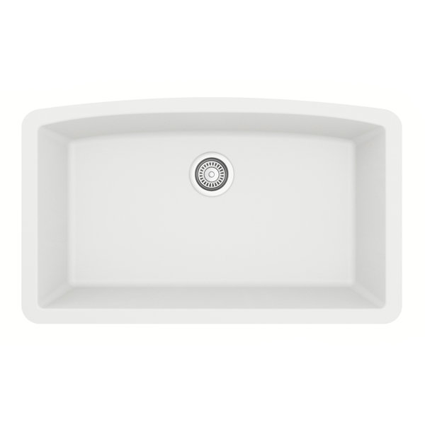 Karran Quartz 32'' X 19-1/2'' Single Bowl Undermount Kitchen Sink Kit ...