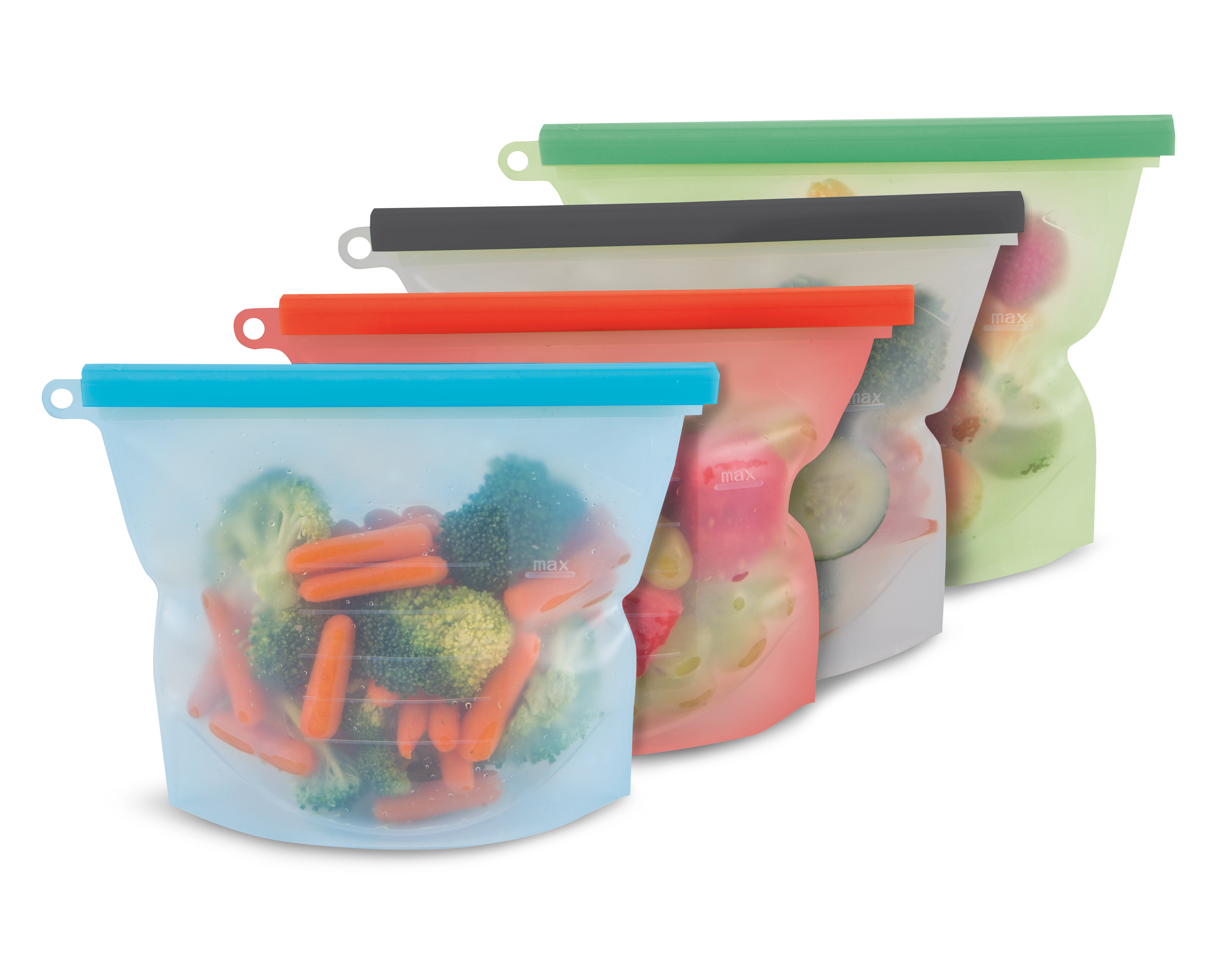 Prep & Savour Octavio Reusable Silicone Storage Bags 4PK & Reviews ...