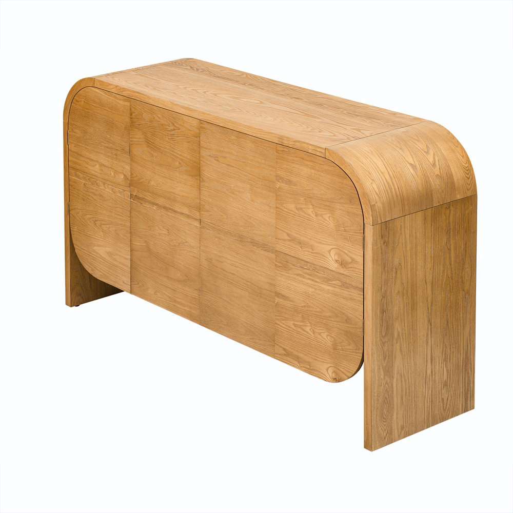 Latitude Run® Rounded Corners Buffet Cabinet with Large Storage Accent ...