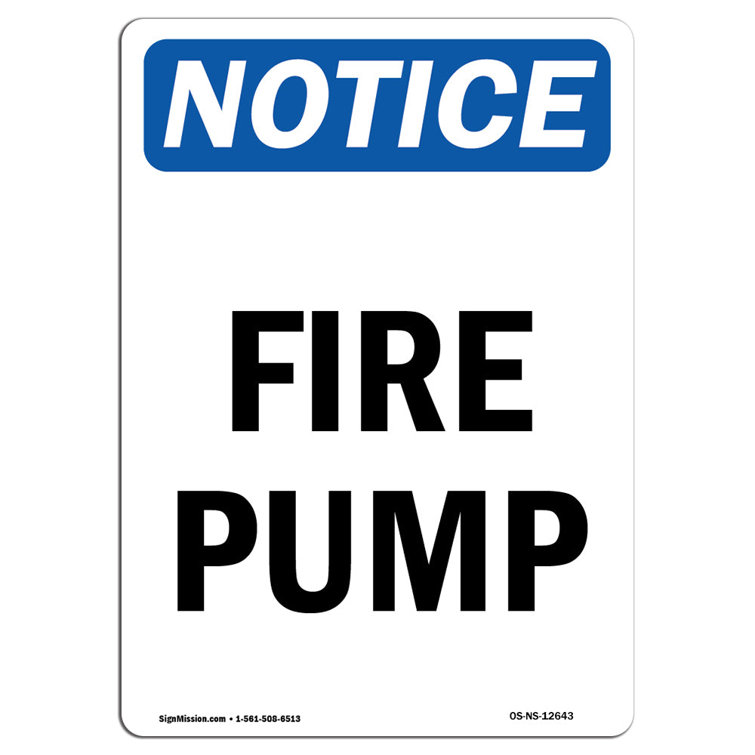 SignMission Fire Pump Sign | Wayfair