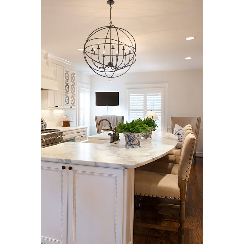 Gracie Oaks Mason 9 - Light Oil Bronze Unique Statement Globe ...