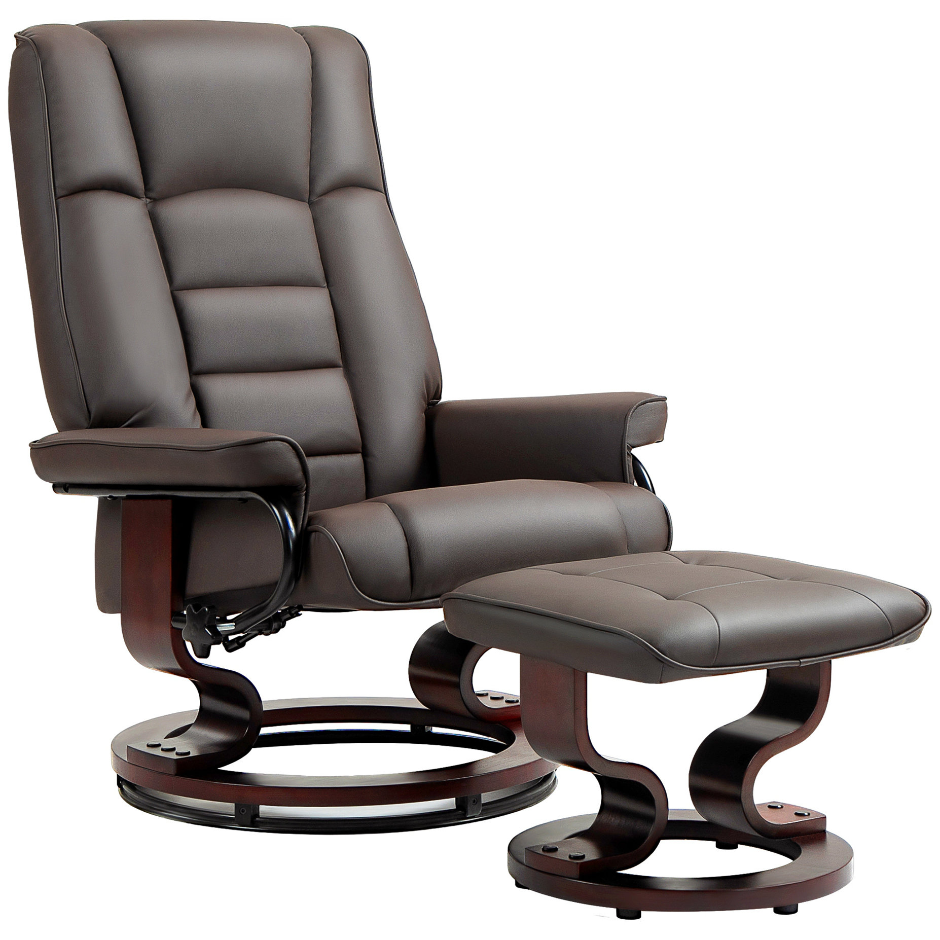 Ebern Designs Recliner With Ottoman, Swivel Recliner Chair And Ottoman ...