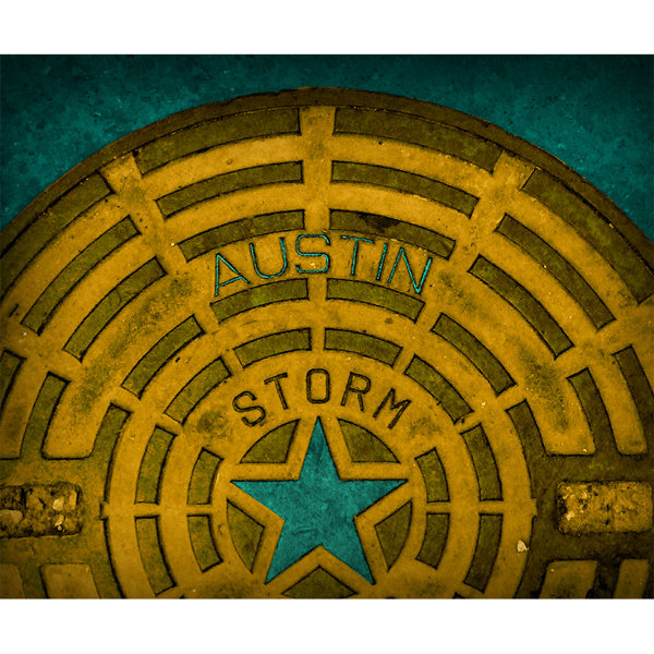 Latitude Run® Austin Manhole Cover, Austin Texas - Canvas Photograph ...