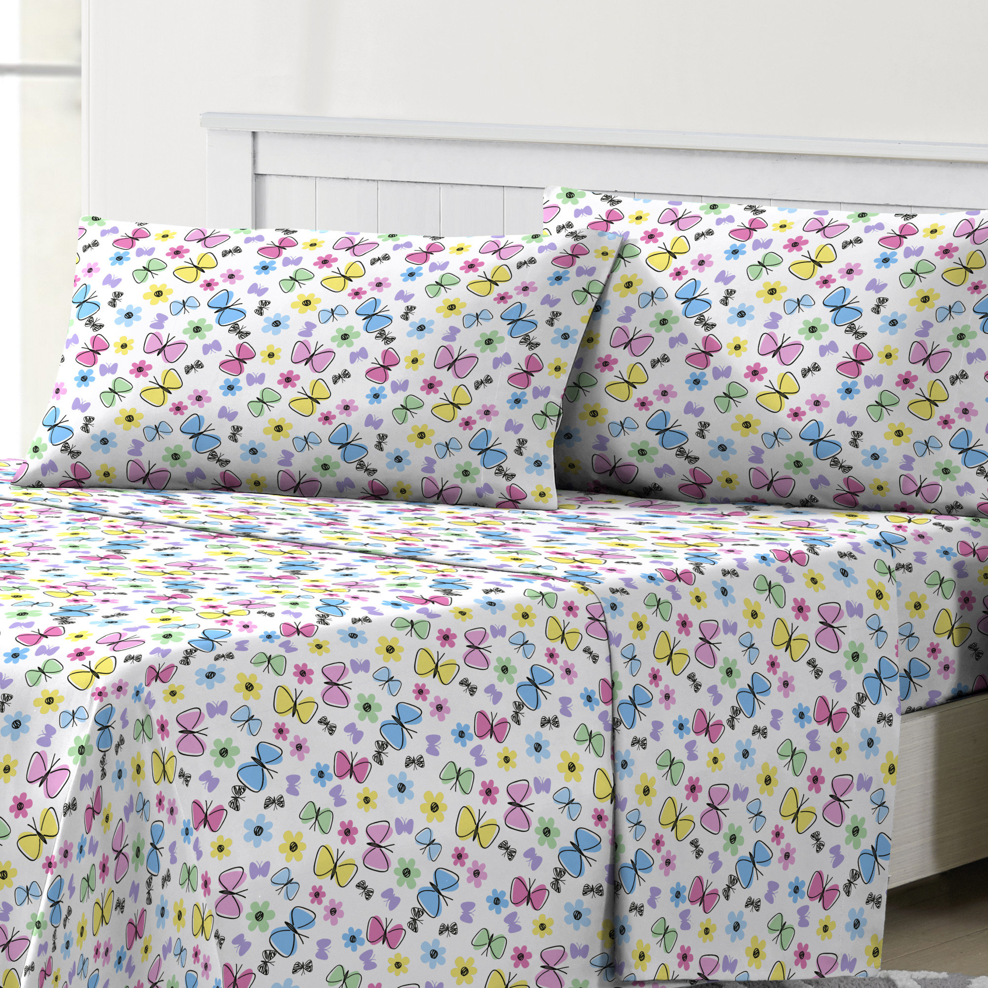 Dream Factory Sweet Butterfly Sheet Set & Reviews | Wayfair