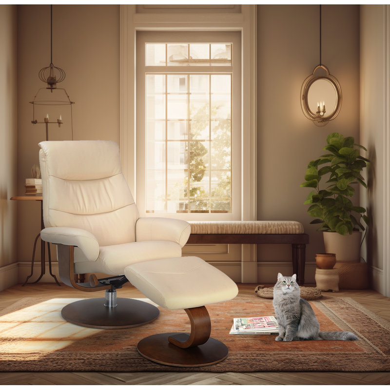 Red Barrel Studio® Azmeena 34'' Wide Manual Swivel Ergonomic Recliner ...