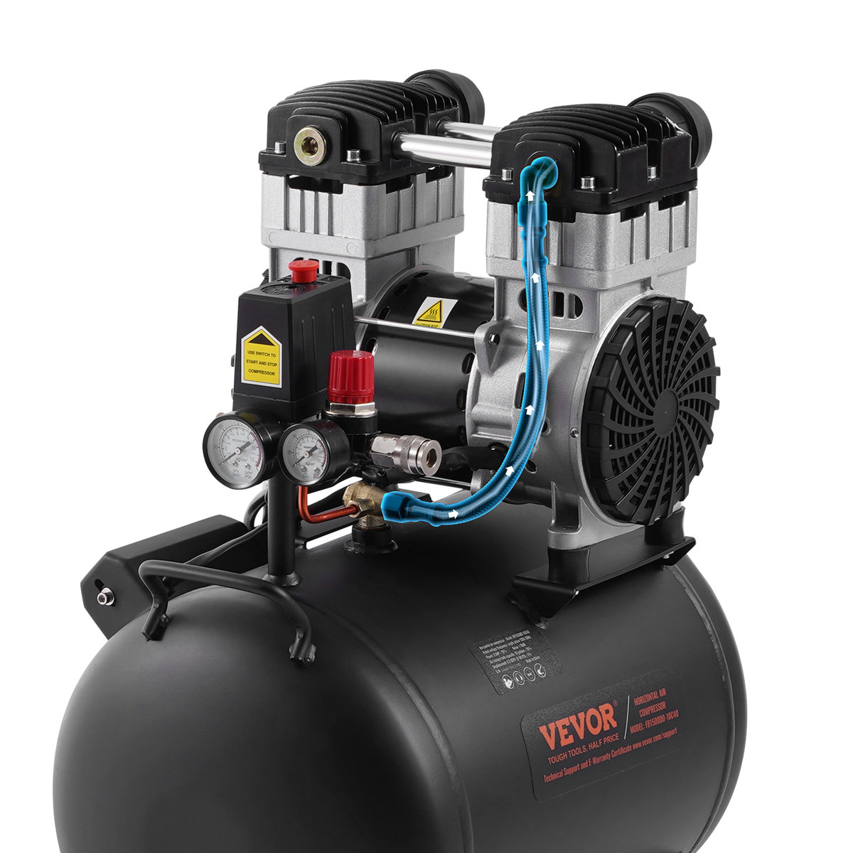 17 Stories Air Compressor Compact Portable Oil Free Compressor 10 ...