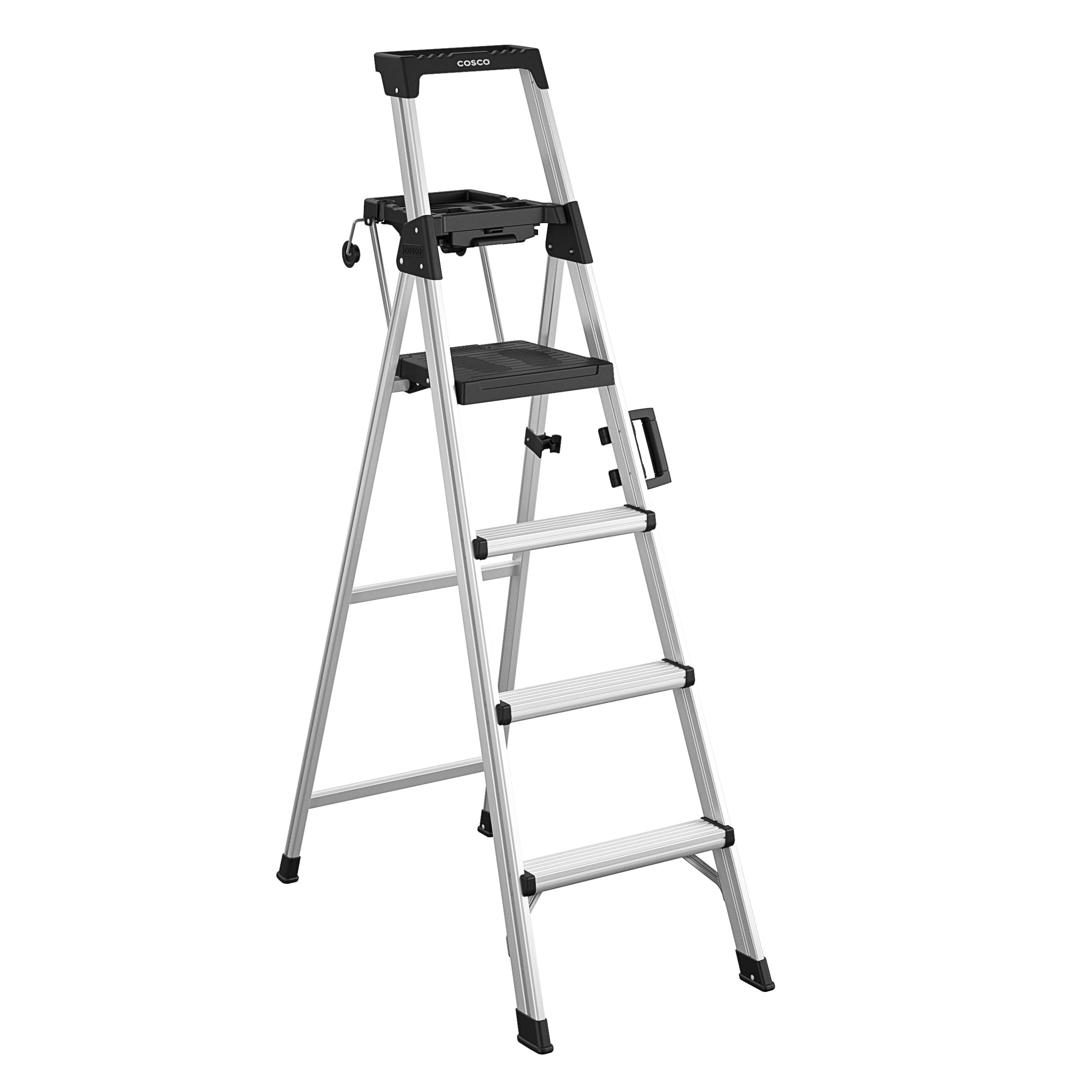 WFX Utility™ Series 6-Foot Aluminum Step Ladder, Lightweight, 330 Lbs ...