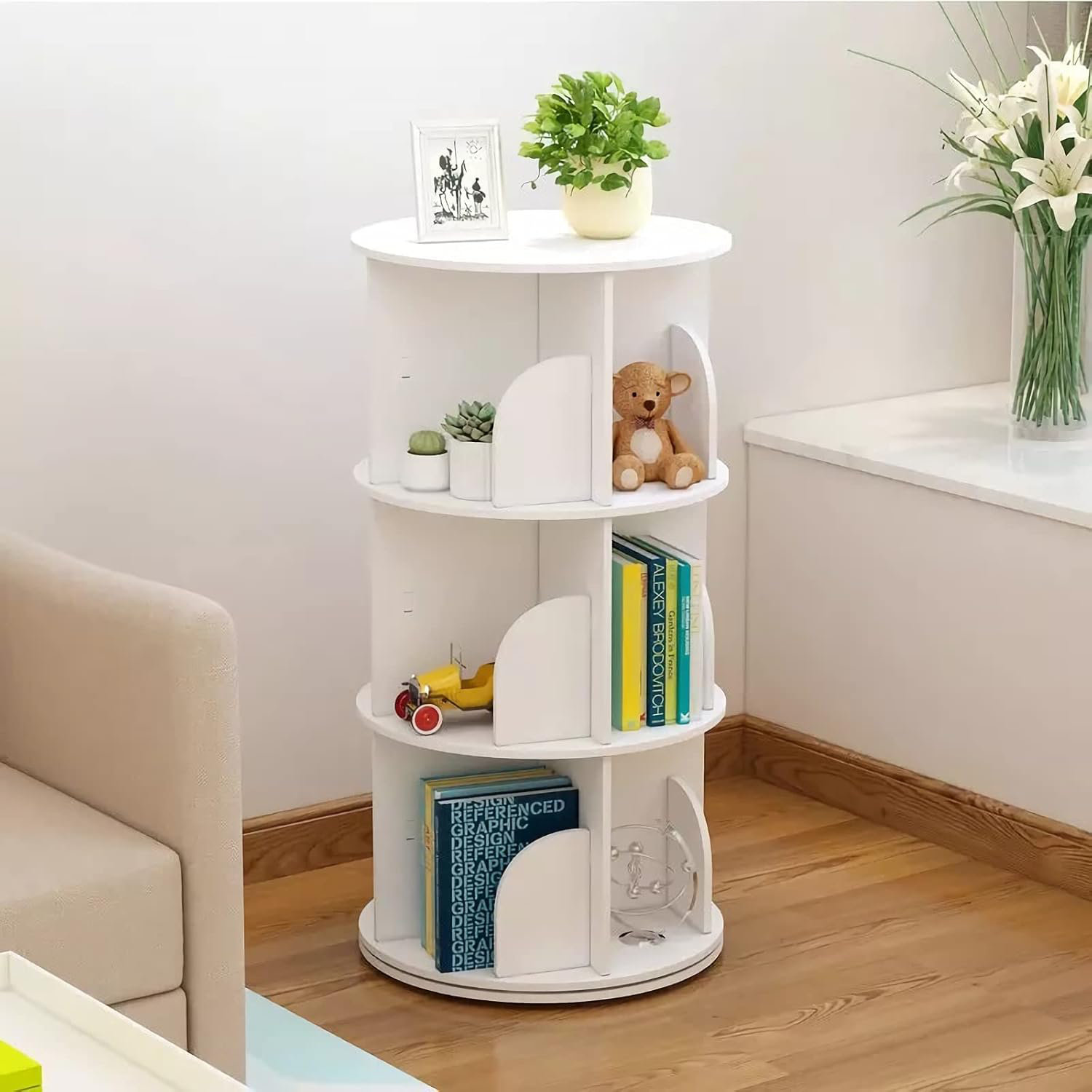 Hokku Designs Toytexx Inc 3-Tier 360° Rotating Stackable Shelves ...