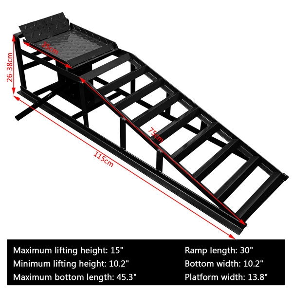 EVGTTI Hydraulic Car Ramps Heavy Duty Auto Car Truck Service Ramps ...