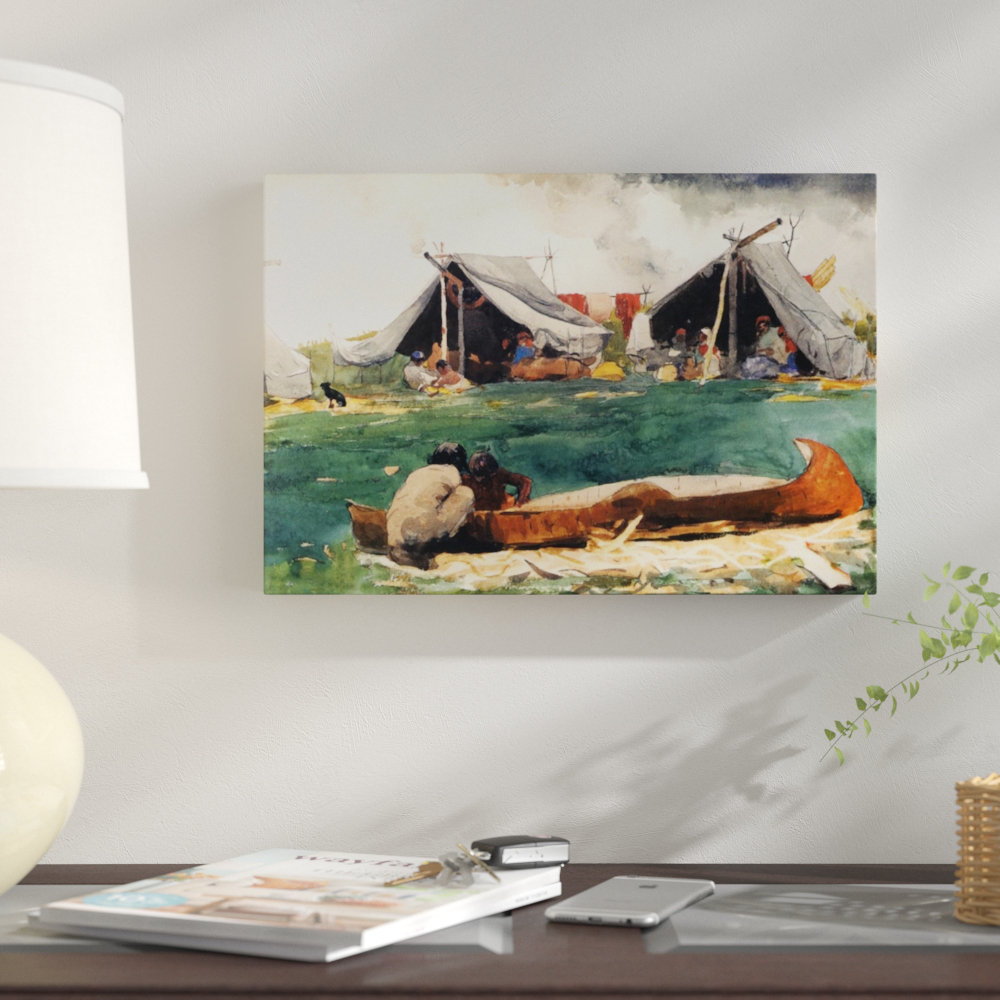 Vault W Artwork Montagnais Indians by Winslow Homer - Wrapped Canvas ...
