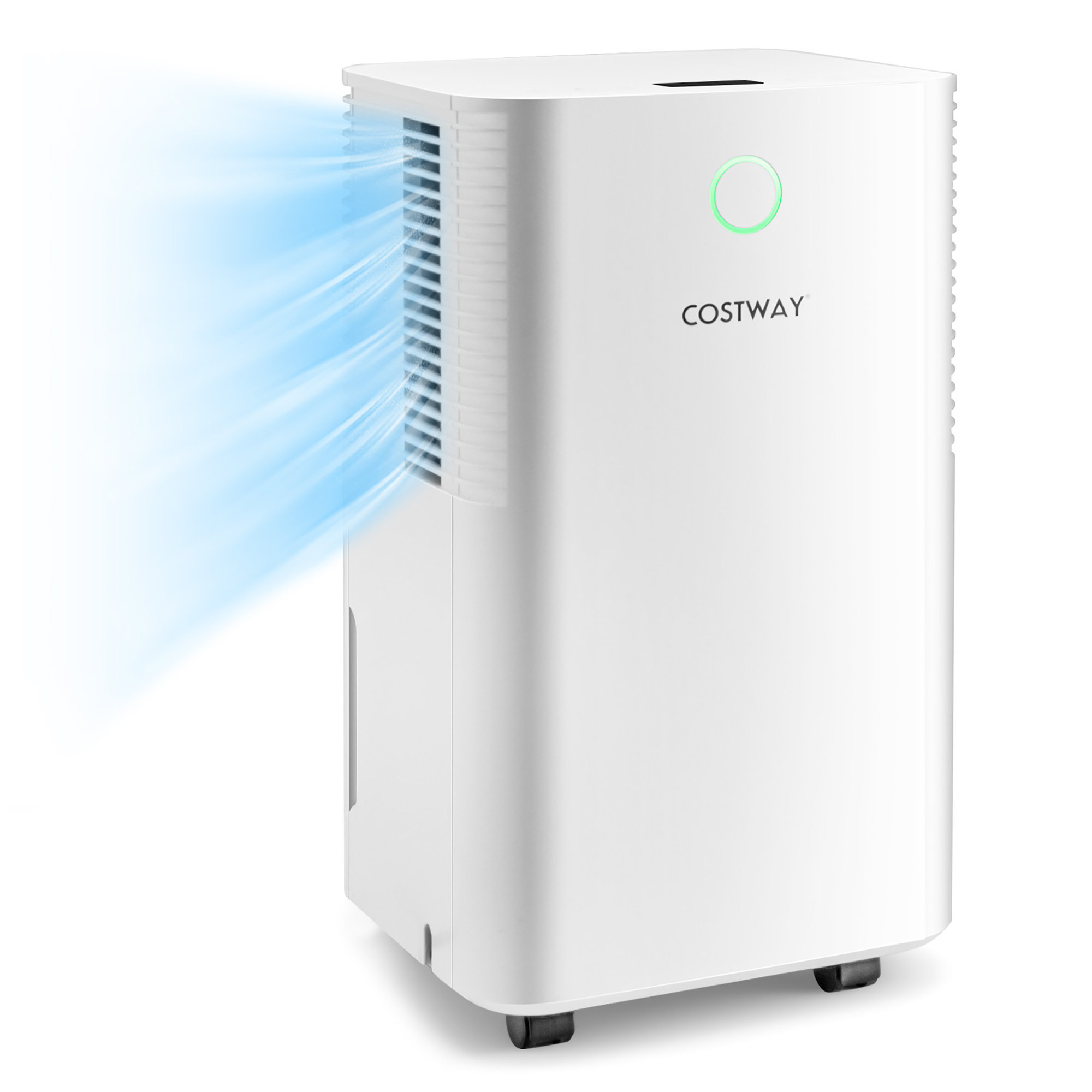 Costway 32 Pints per Day Console Dehumidifier for Rooms up to 1750 Sq ...