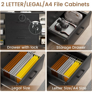 Latitude Run® 43.3'' Wide 2 -Drawer Mobile File Cabinet & Reviews | Wayfair
