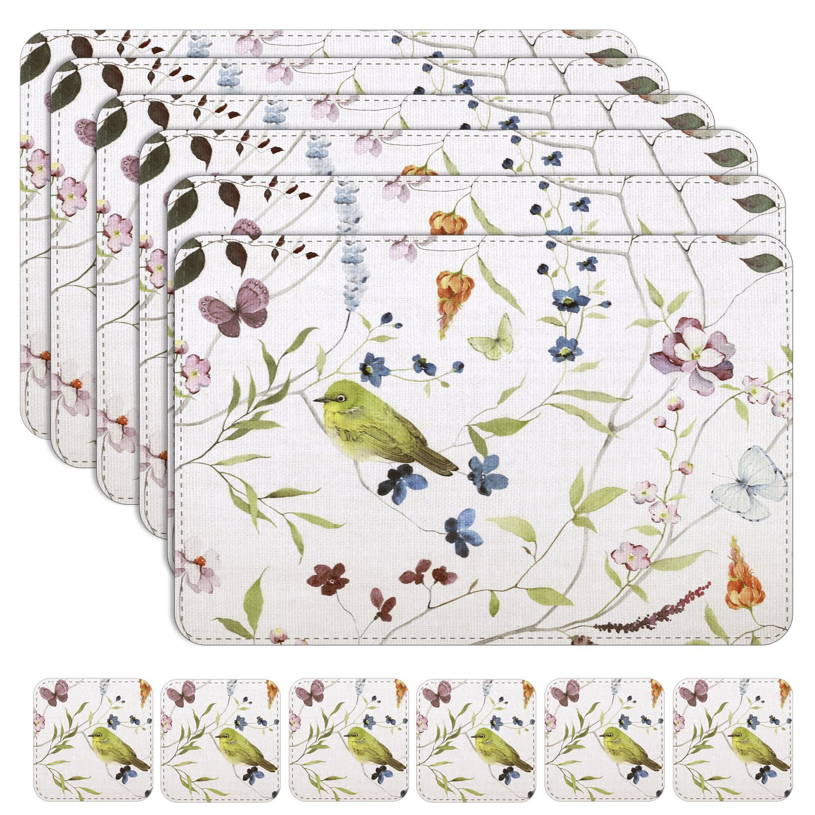 UZOPAL Spring Placemats Set of 6 with Coasters | Wayfair