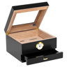 Latitude Run® Humidor Supreme Mini Capri Wood Cigar Humidor W/ Drawer ...