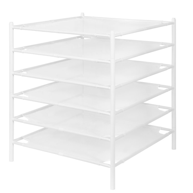 OLHAV Mesh Clothes Drying Rack, Stackable Laundry Drying Rack,6-Pack ...
