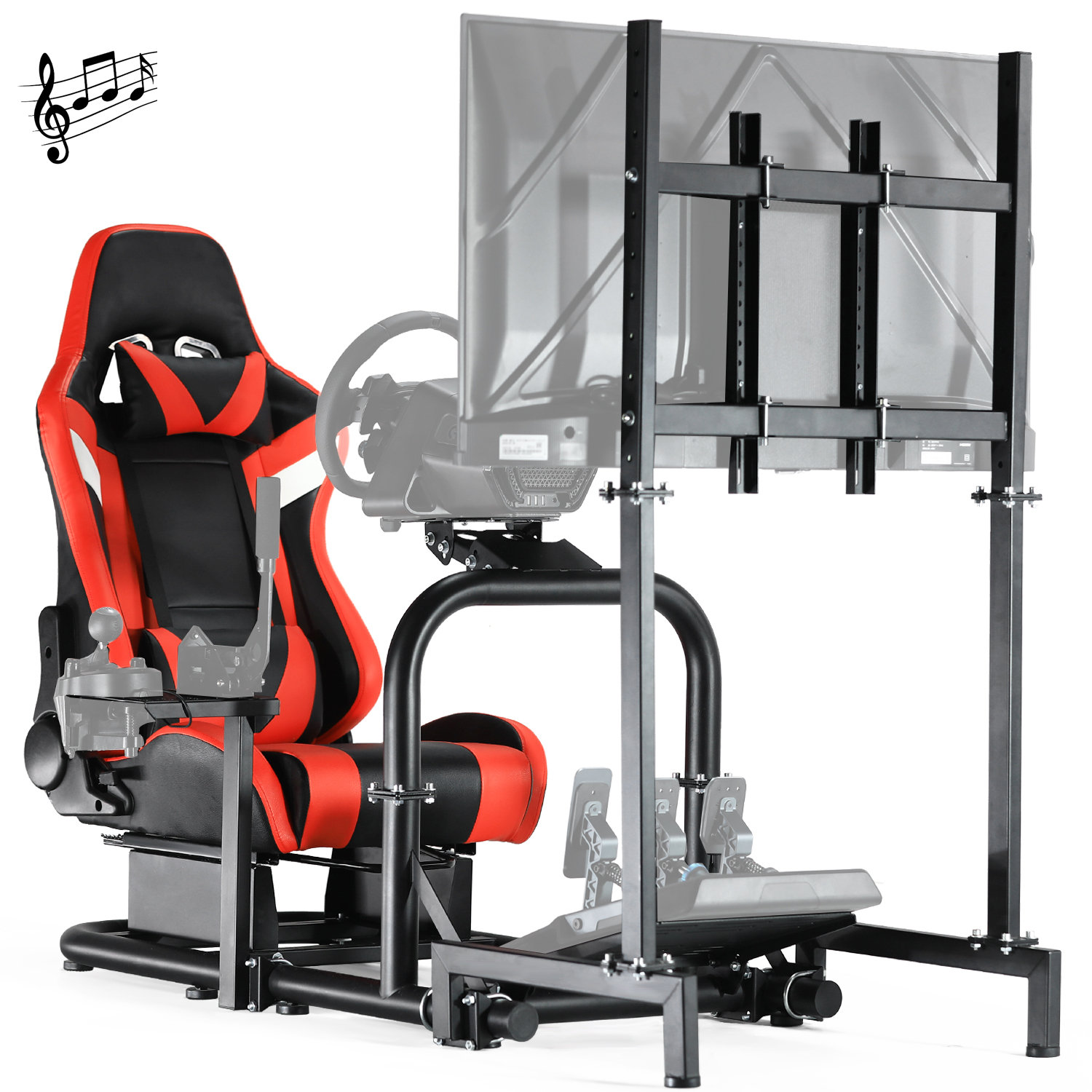 Inbox Zero Ergonomic PC & Racing Game Chair with Built-in Speakers ...