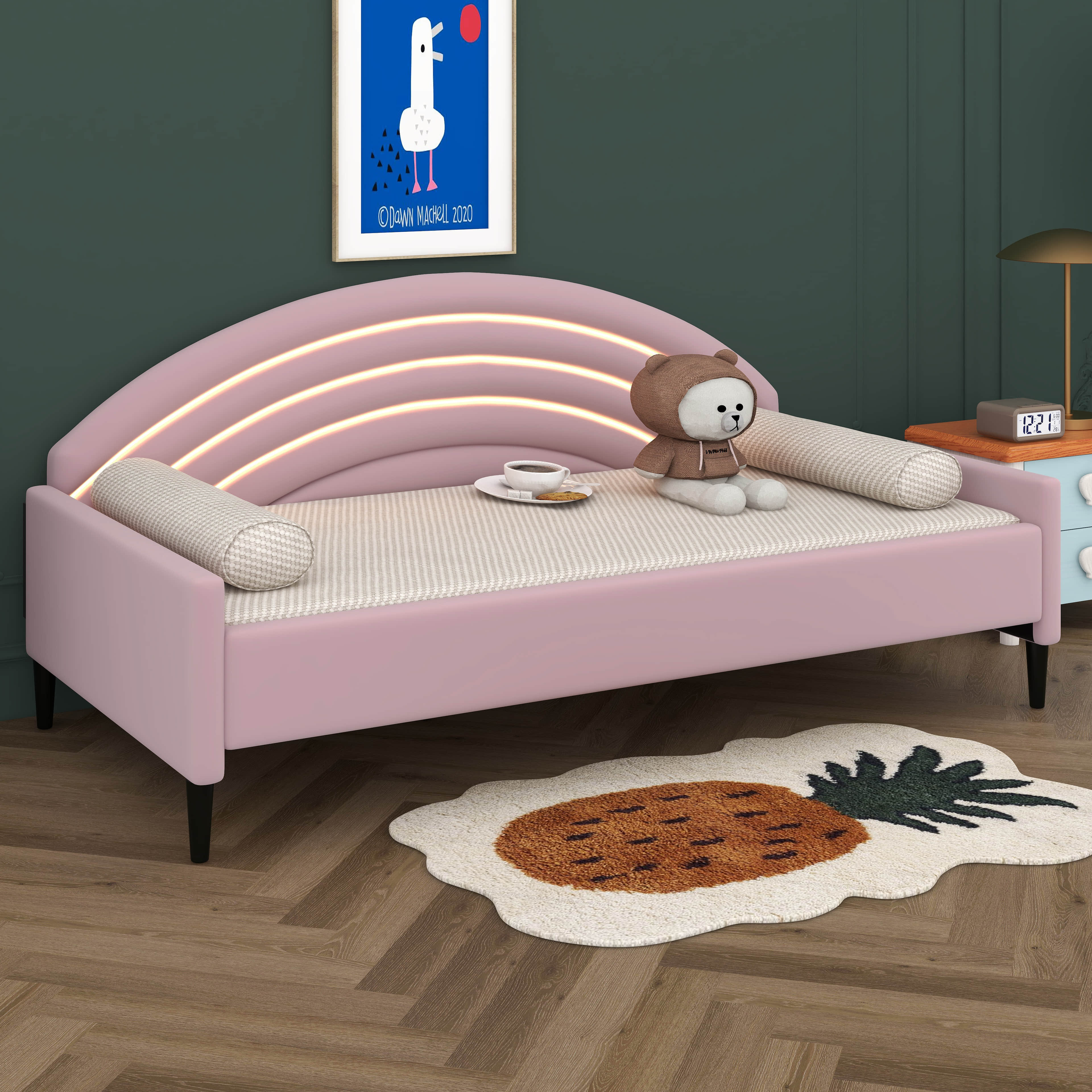 Latitude Run® Upholstered Daybed With LED | Wayfair