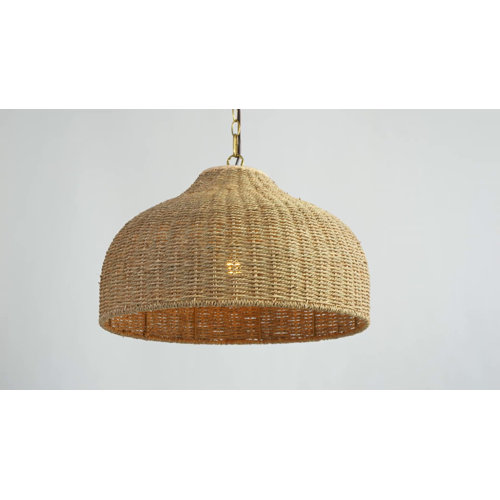 Bay Isle Home Aaroosh 1 - Light Brown/Brass Gold Pendant & Reviews ...