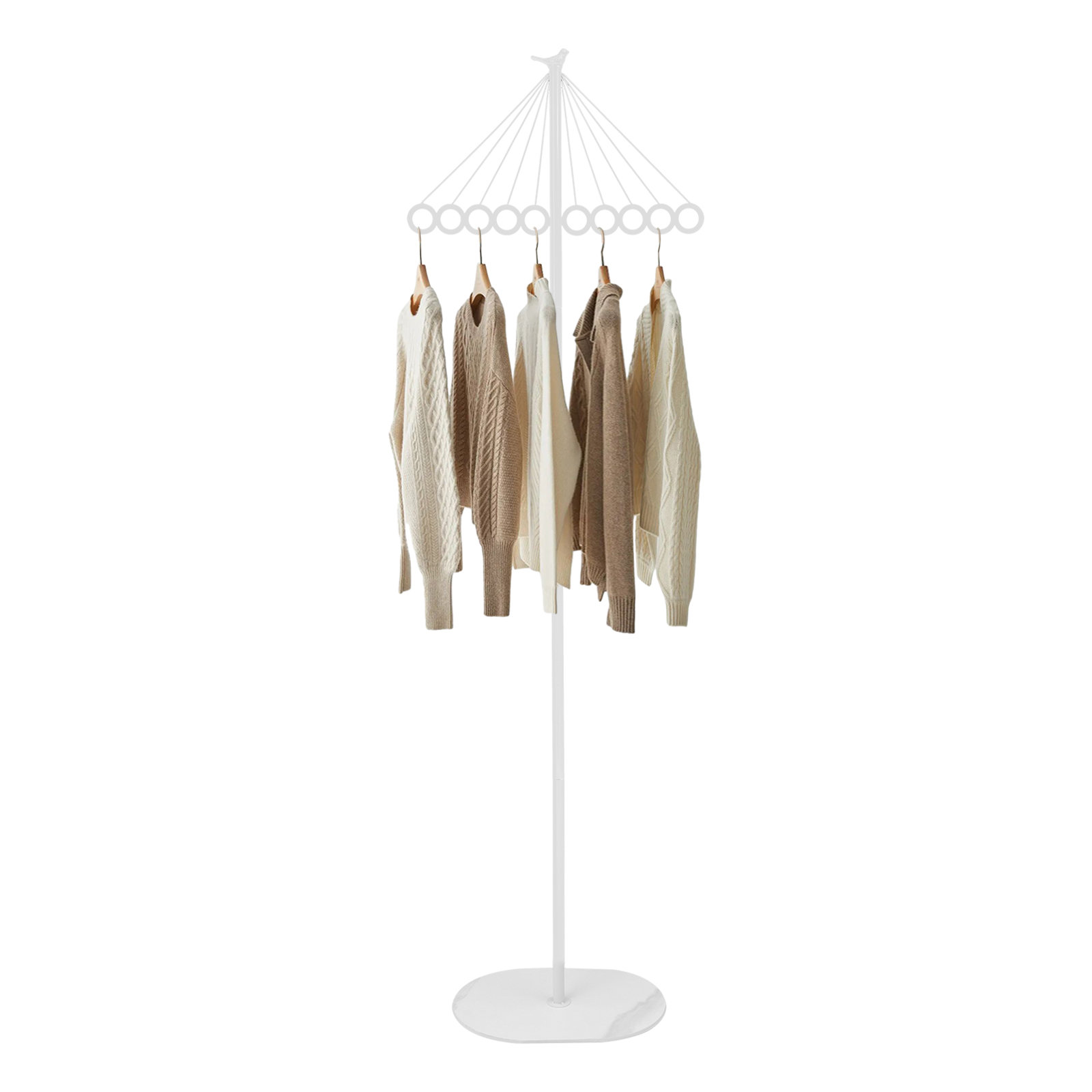 Winston Porter Clothing Rack With 10 Hooks, Creative Decorative Metal ...