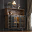 17 Stories Hippeastrum 41.5" Coffee Bar Wine Cabinet With LED Lights ...