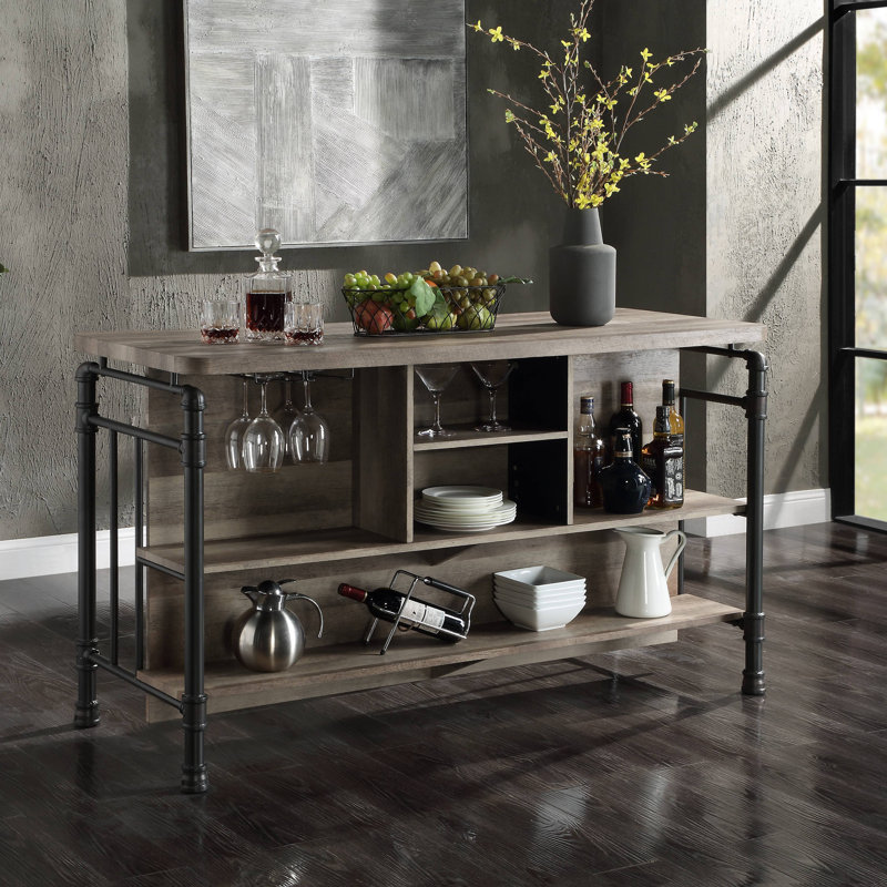 Trent Austin Design® Shaner 58.6'' W Kitchen Island with Open Shelves ...