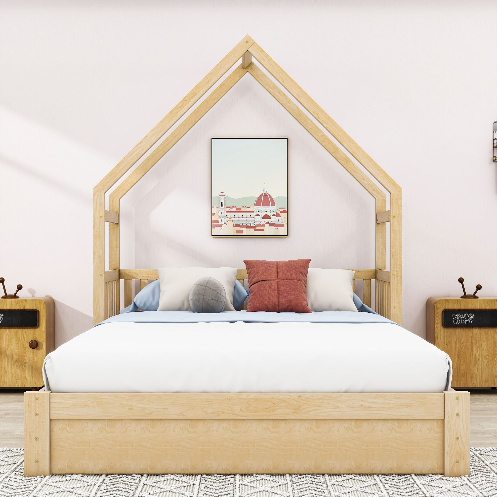 Harper Orchard Queen Platform Bed with Storage Drawers | Wayfair