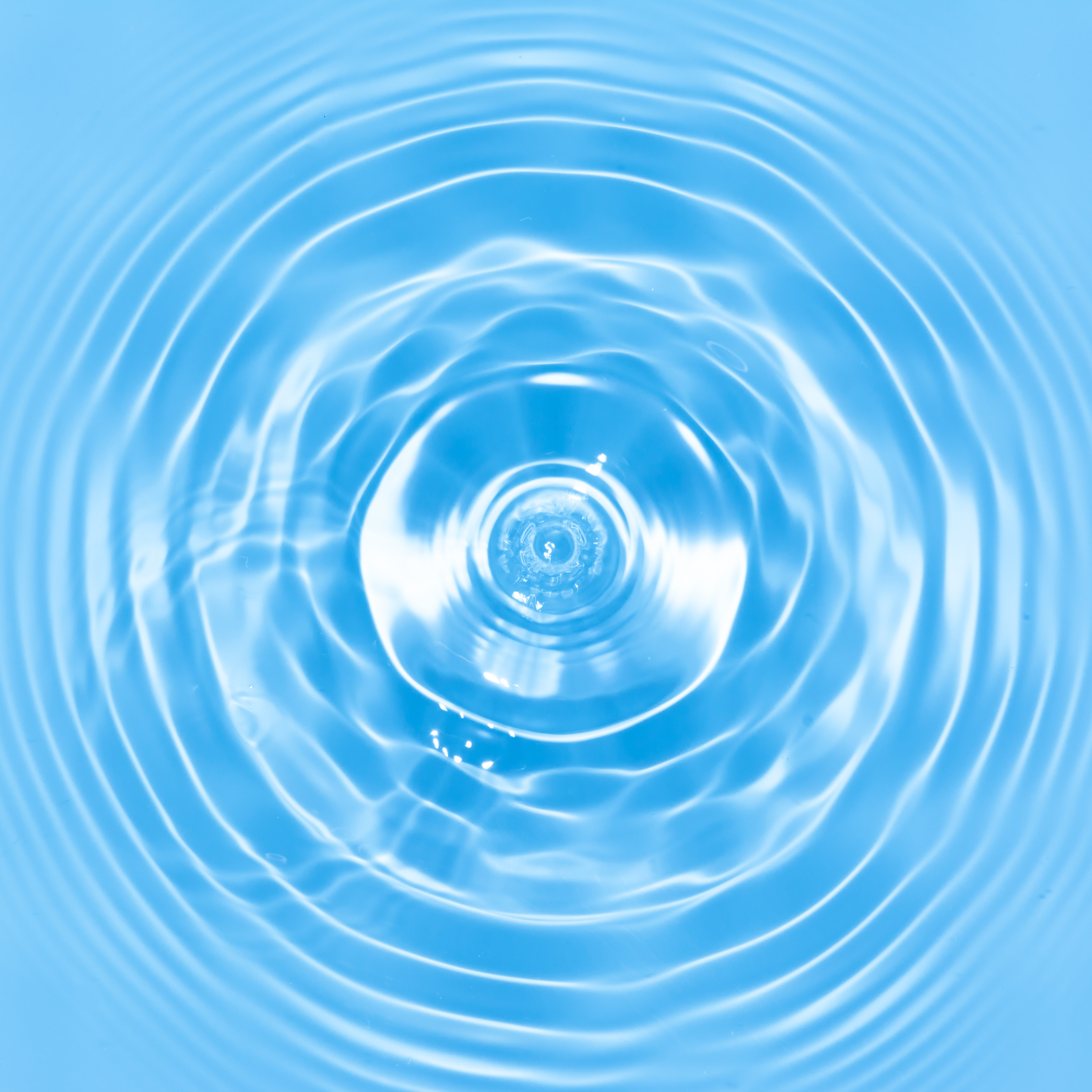 Wrought Studio™ Abstract Blue Circle Water Drop Ripple - Wrapped Canvas ...