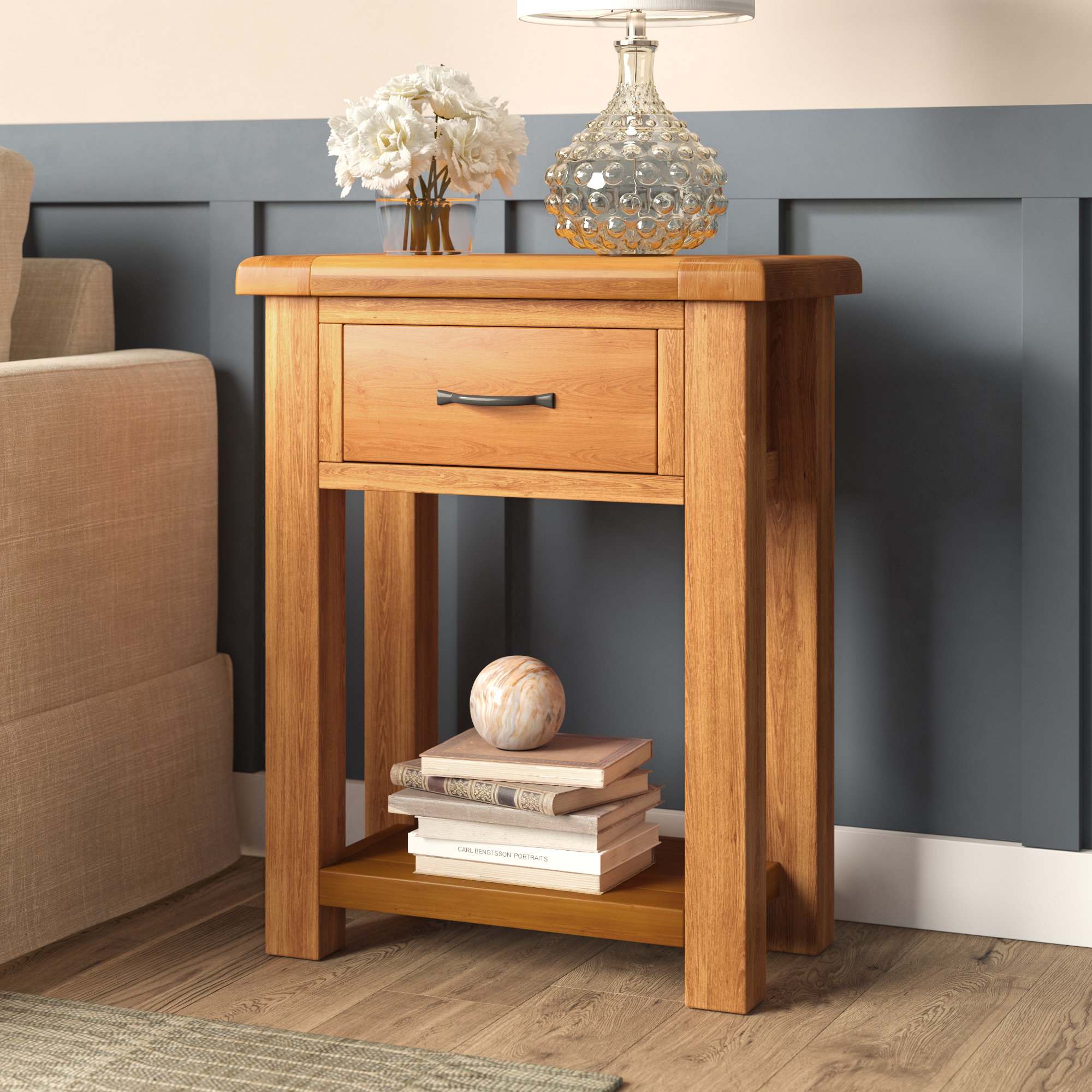 Gracie Oaks Columbia 60cm Solid Wood Console Table & Reviews | Wayfair ...