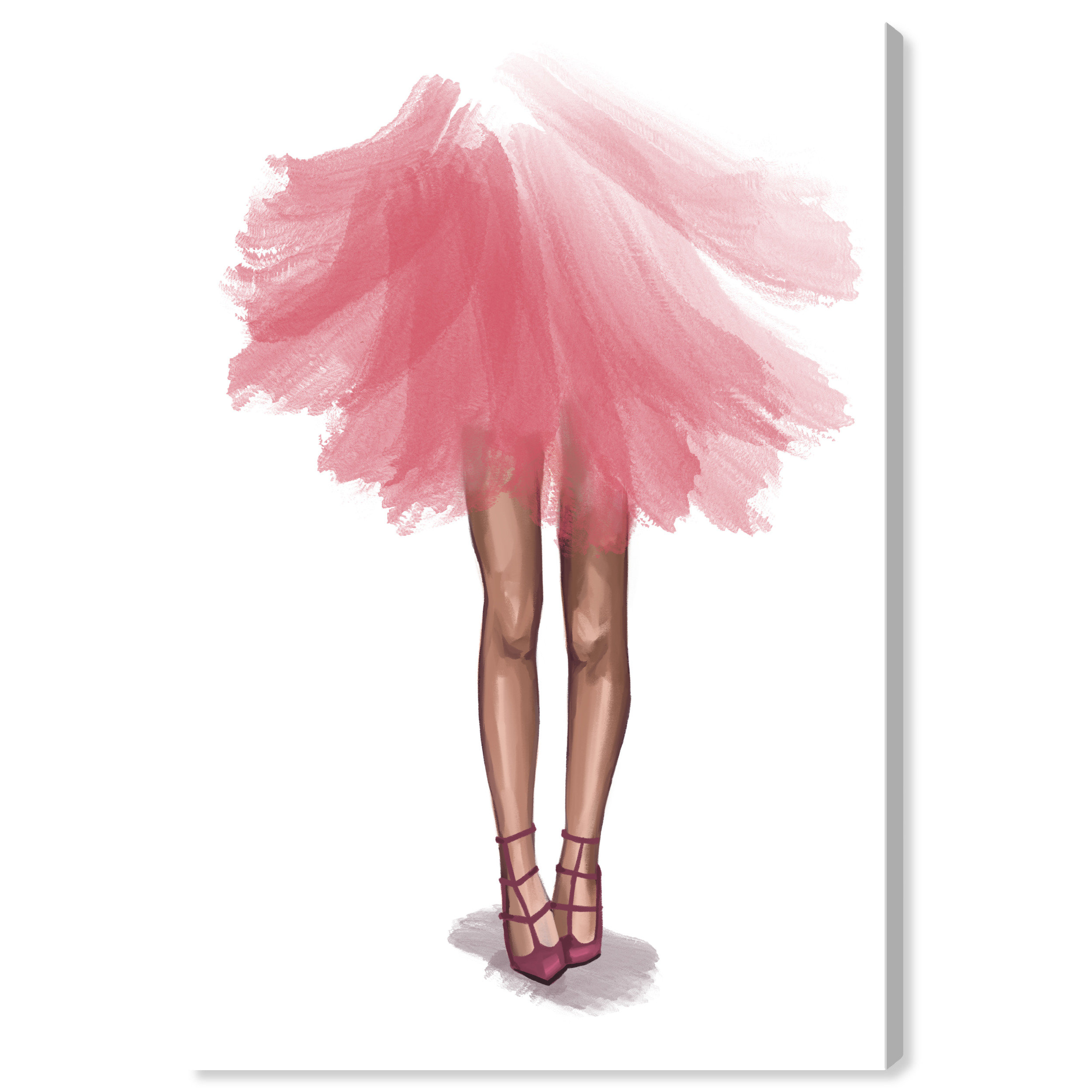 House of Hampton® Fashion and Glam Floating Skirt Glam Pink Canvas Wall ...