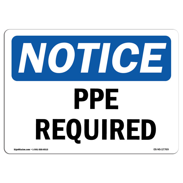 SignMission PPE Required Sign - Wayfair Canada