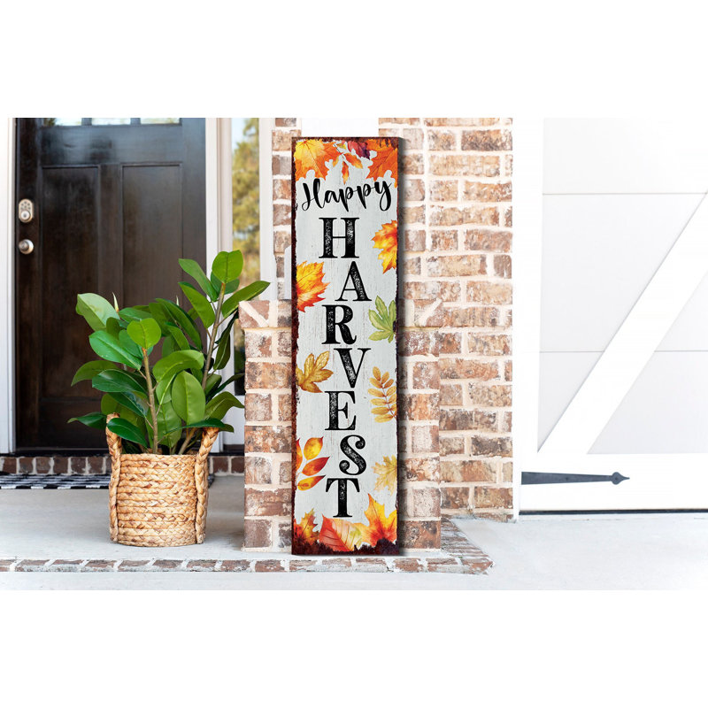The Holiday Aisle® Happy Harvest Door Mural | Wayfair