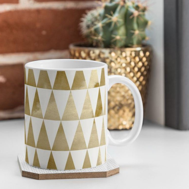 George Oliver Triangle Pattern Coffee Mug | Wayfair