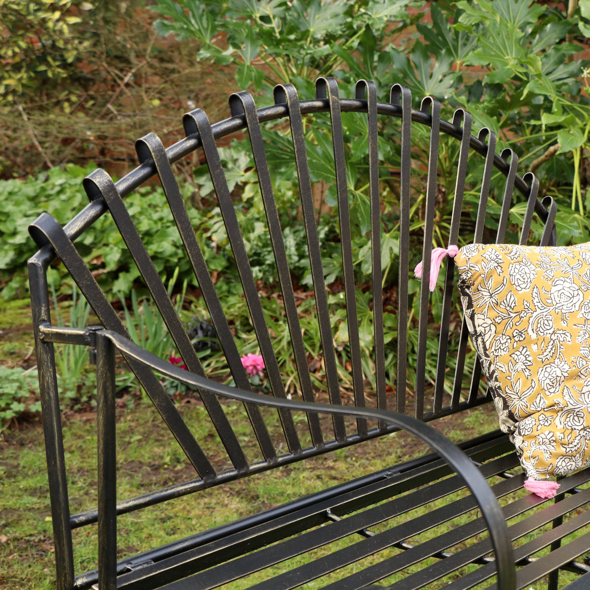 Lark Manor Large Ornate Metal Garden Bench 103Cm | Wayfair.co.uk