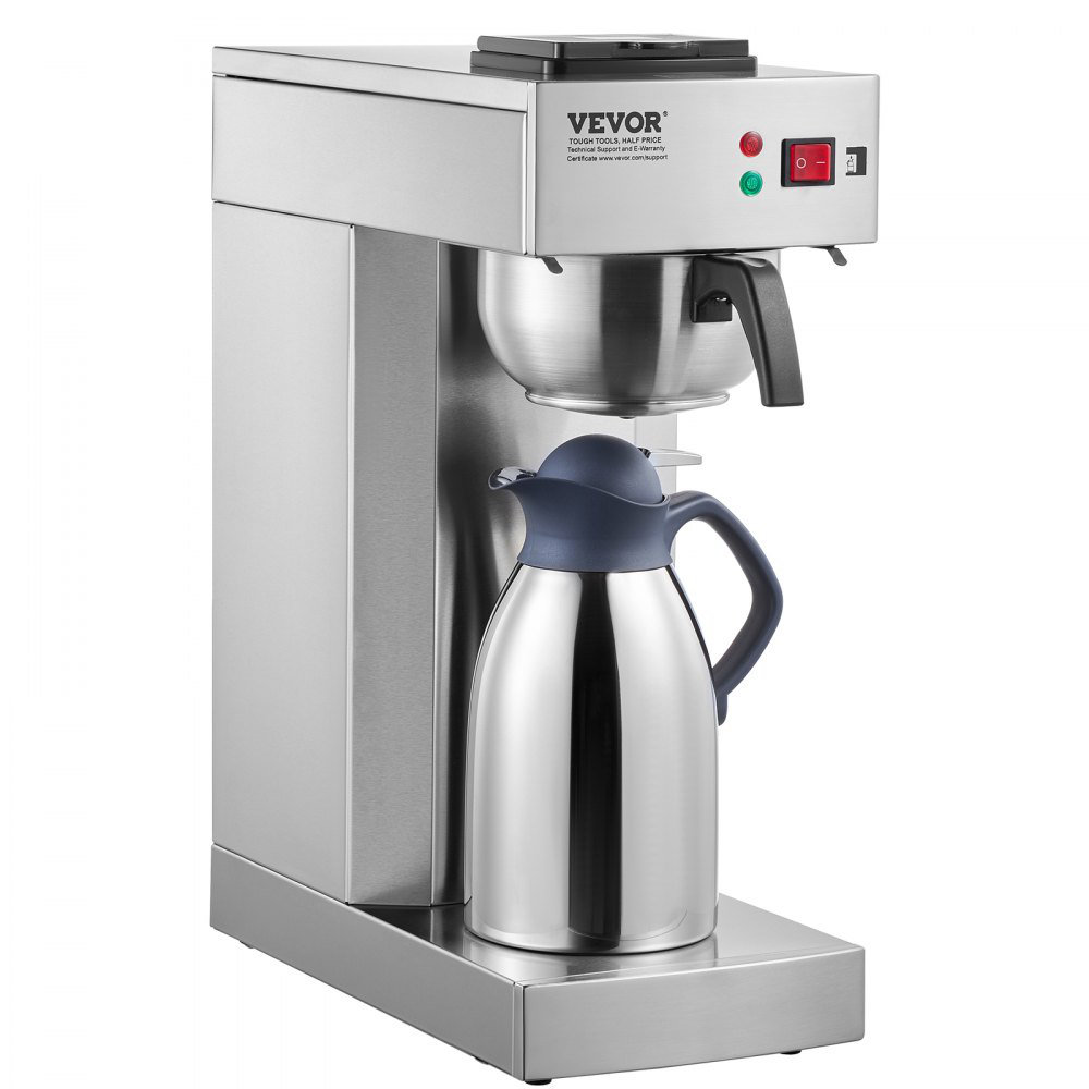 VEVOR 12 Cups Commercial Drip Coffee Maker with Thermal Carafe ...