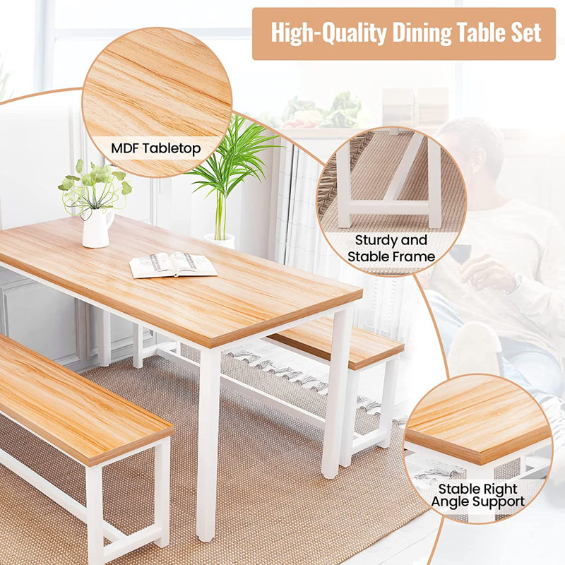 17 Stories Theoline 3 - Piece Dining Set & Reviews | Wayfair