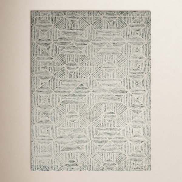 light green patterned rug