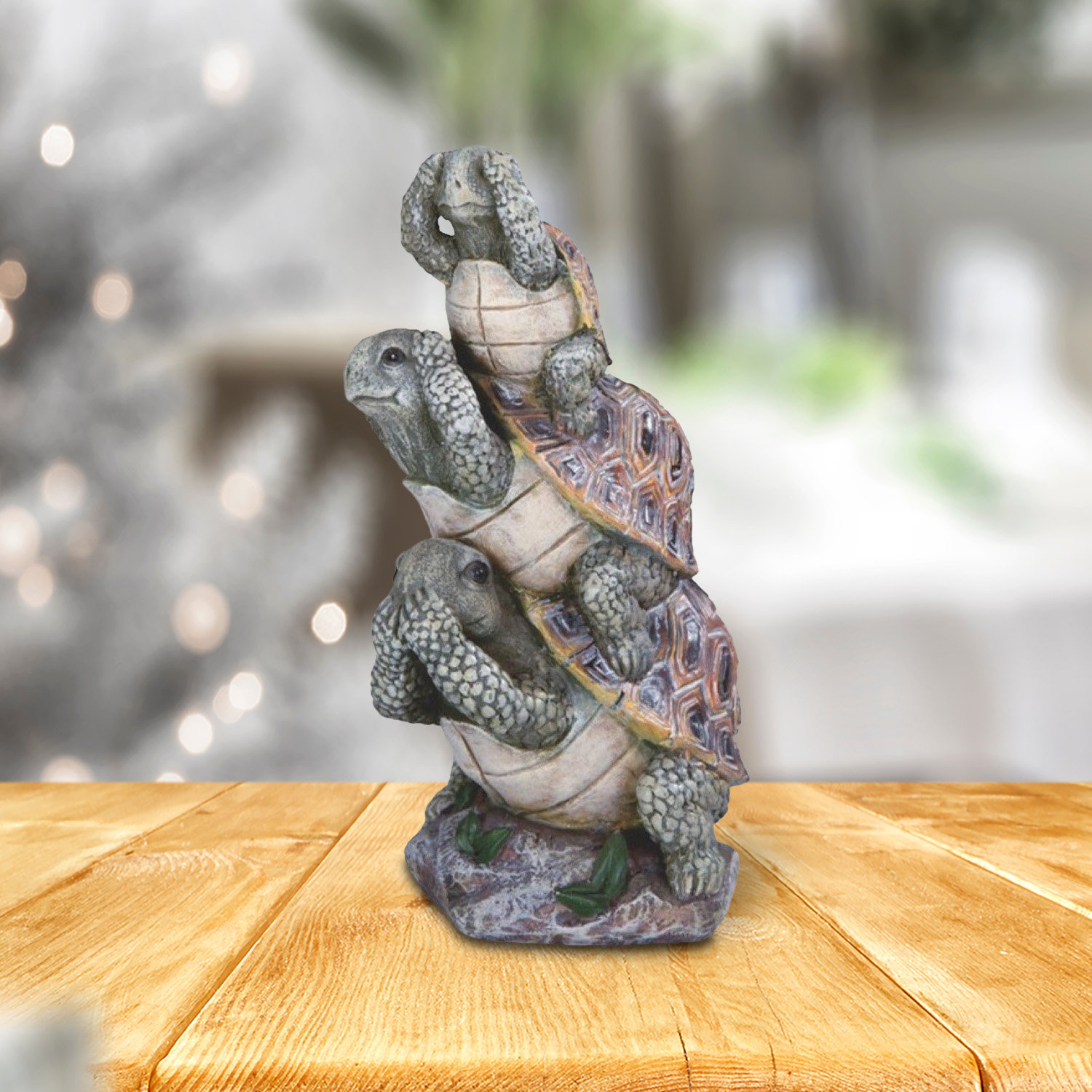 Trinx 7"H Evil Stacked Turtles Figurine Unique Gifts | Wayfair