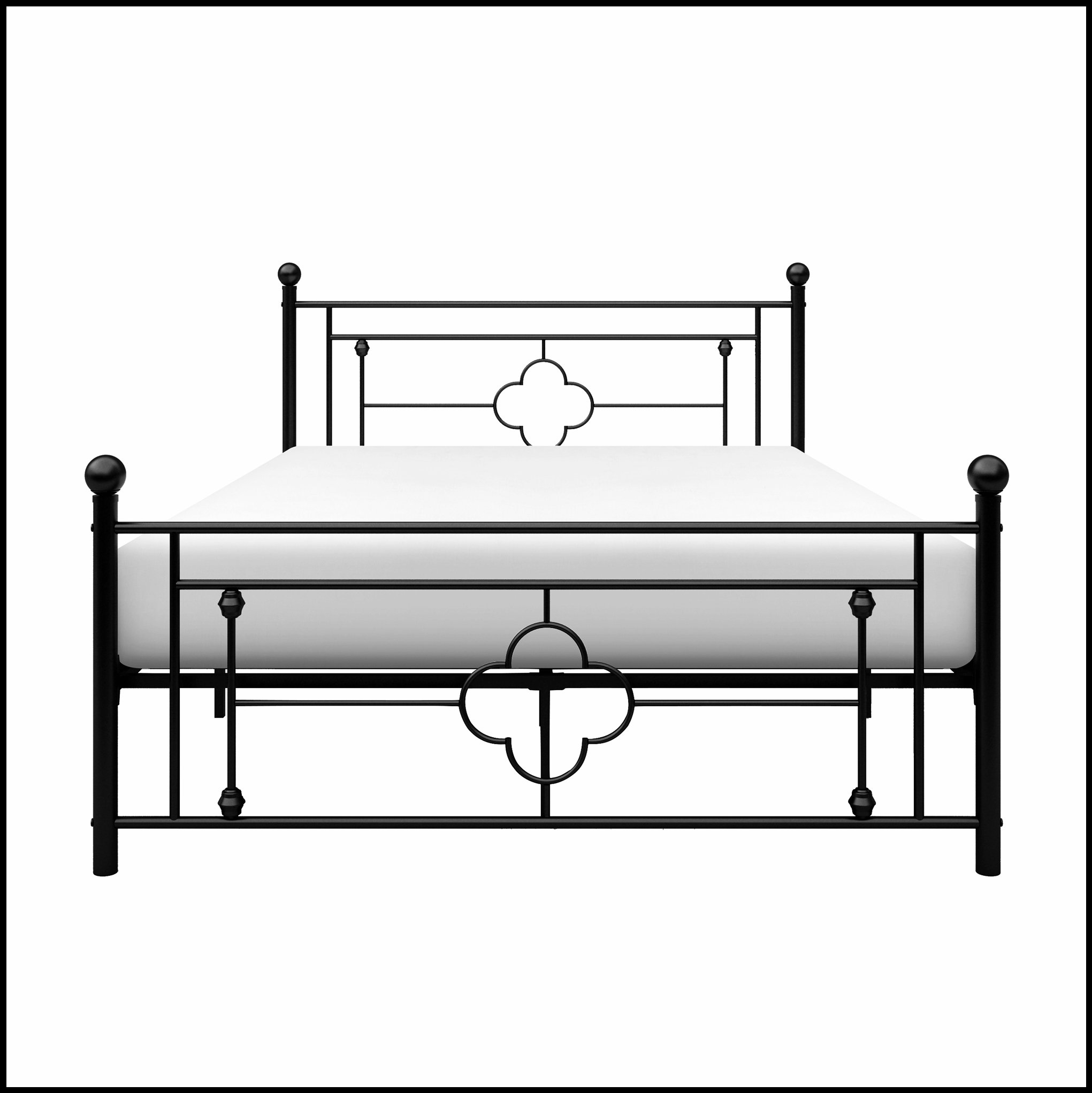 Alcott Hill Platform Bed with Durable Metal Frame, Ball Finials, and ...