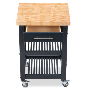 Prep & Savour Solid Wood Kitchen Cart & Reviews | Wayfair