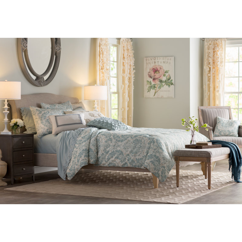 Ophelia & Co. Panneau de rideau simple semi-diaphane floral avec passe ...